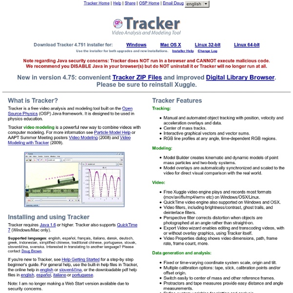 Tracker Video Analysis and Modeling Tool for Physics Education | Pearltrees