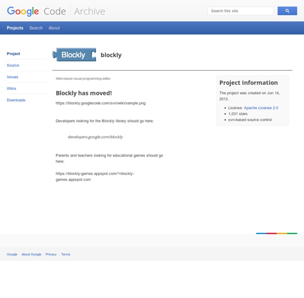 Blockly - A visual programming editor | Pearltrees