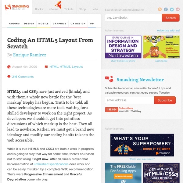 Coding An Html 5 Layout From Scratch Smashing Coding Pearltrees 2319