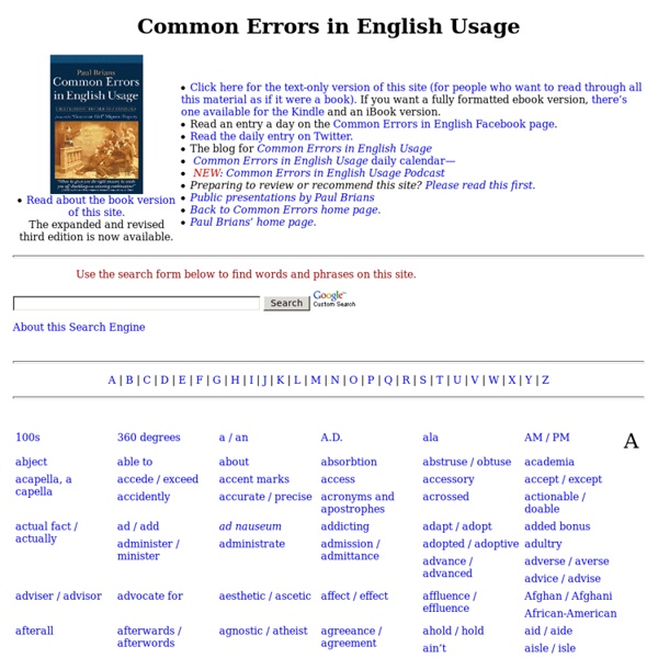 Common Errors in English Usage | Pearltrees
