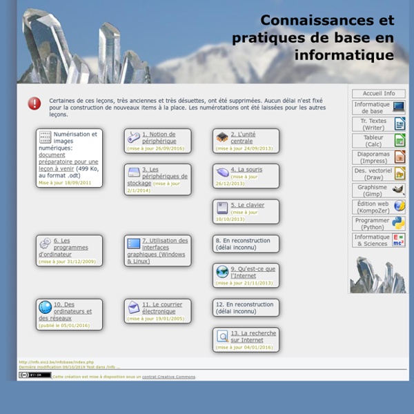 Connaissance de base en informatique, info74.fr Connaissance de base en informatique, info74.fr