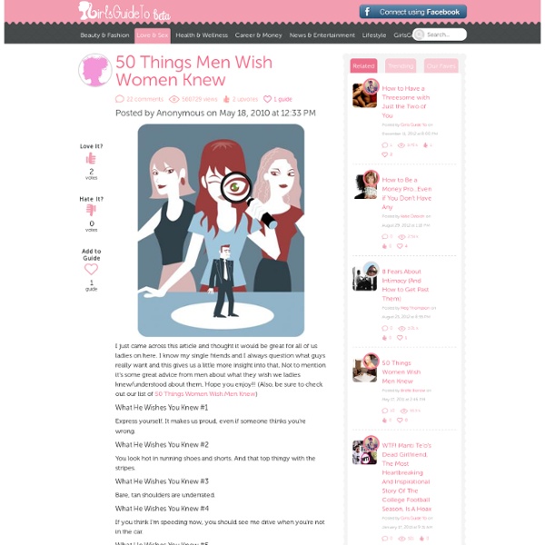 50 Things Men Wish Women Knew Pearltrees