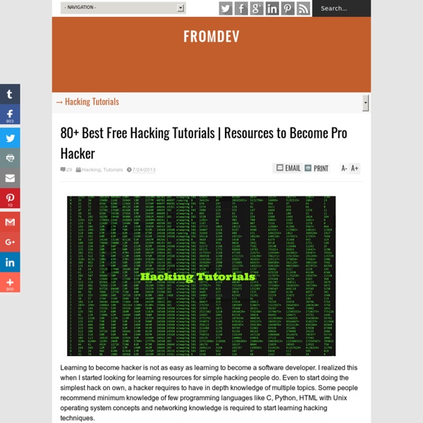 80+ Best Free Hacking Tutorials | Pearltrees 80+ Best Free Hacking Tutorials | Pearltrees