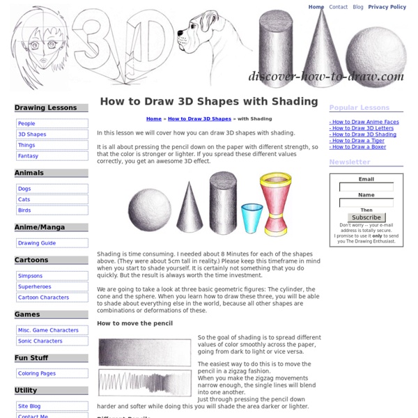  How To Draw 3D Shapes With Shading Pearltrees
