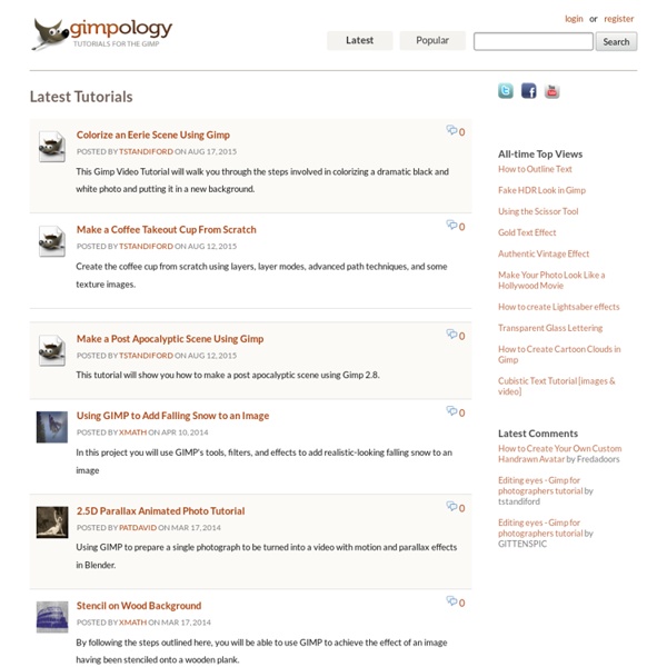 GIMP tutorials and resources for free - Gimpology.com | Pearltrees