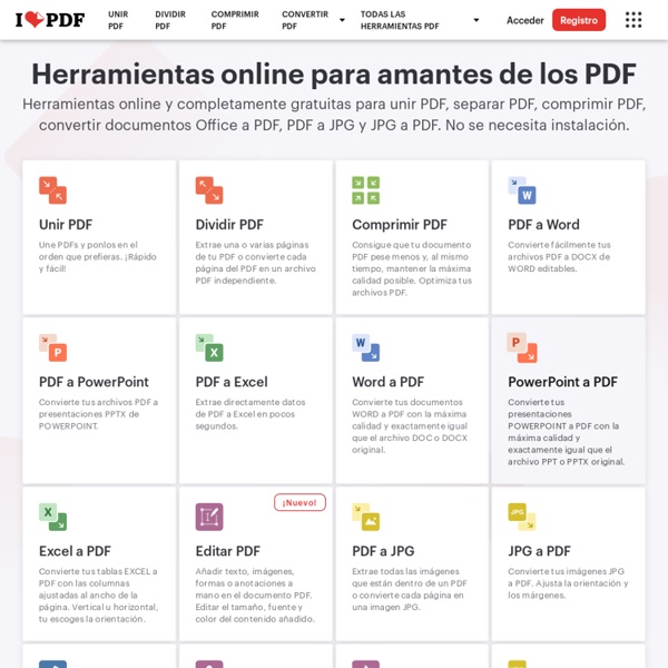 Herramientas PDF online gratis | Pearltrees