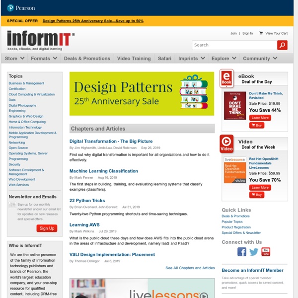 Informit The Trusted Technology Source For It Pros And Developers Pearltrees