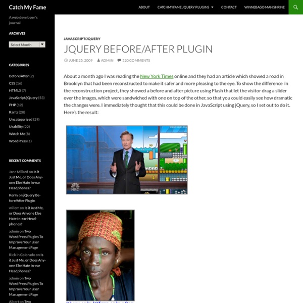 jQuery Before/After Plugin | Pearltrees