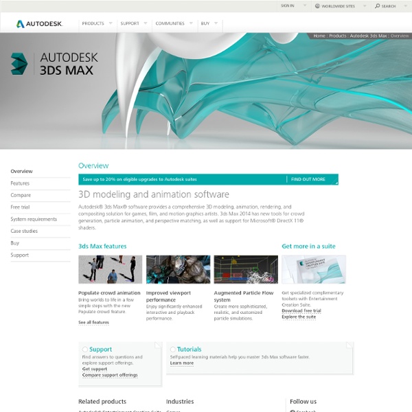 3ds Max 3d Modeling Animation And Rendering Software Pearltrees