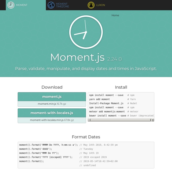Moment.js | Pearltrees