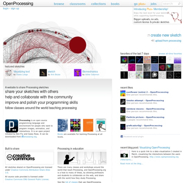 OpenProcessing - Share your sketches! | Pearltrees