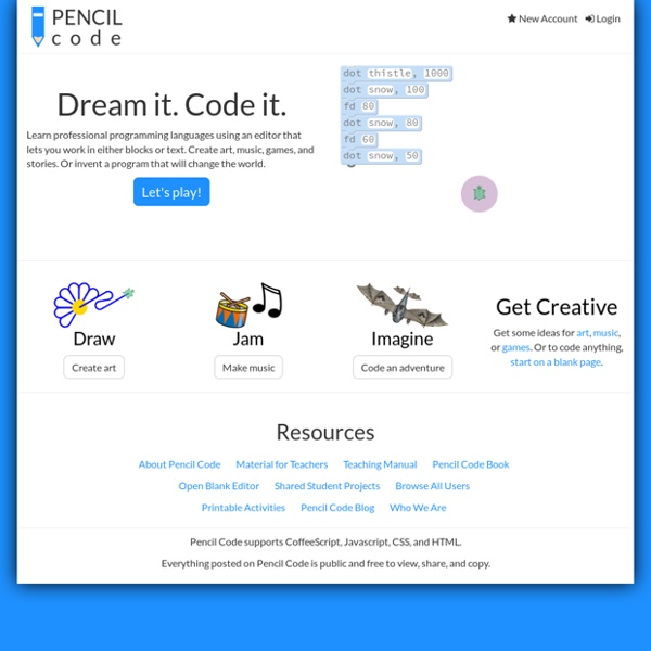 Pencil Code Pearltrees 