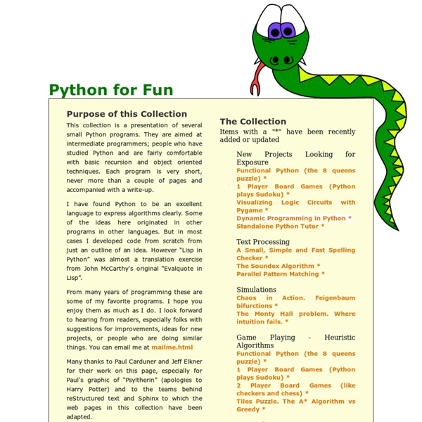 Python for Fun | Pearltrees Python for Fun | Pearltrees