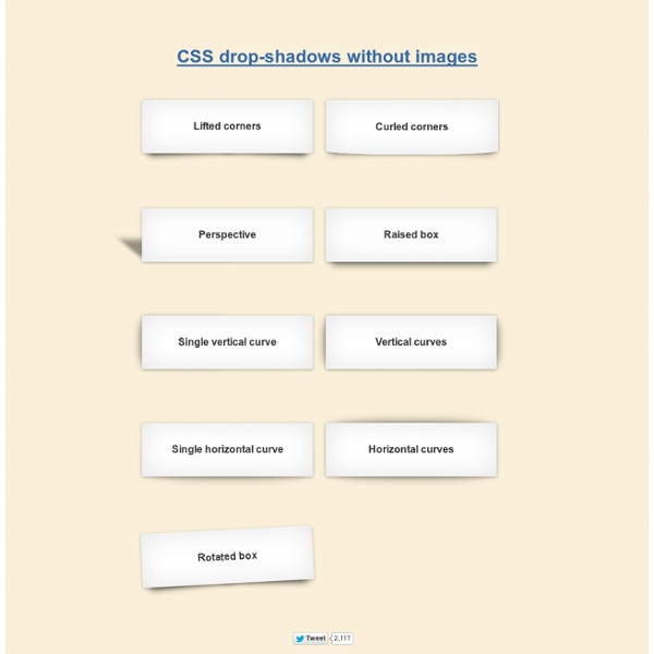 Demo: CSS drop-shadows without images | Pearltrees