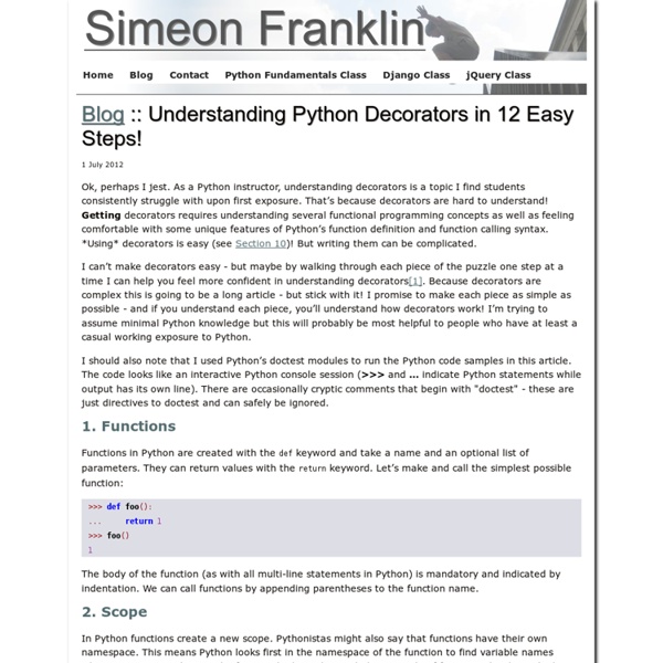 Understanding Python Decorators In 12 Easy Steps Pearltrees