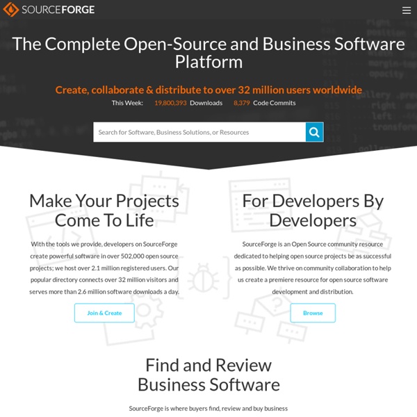 SourceForge Download Develop And Publish Free Open Source Software