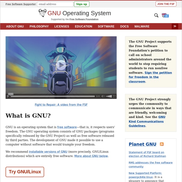 The GNU Operating System | Pearltrees The GNU Operating System | Pearltrees