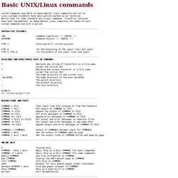 Genaral commands Unix | Pearltrees
