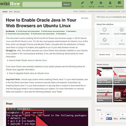 Install Java about GNU/Linux (ubuntu 12+) & browser (FF/Chrome) | Pearltrees