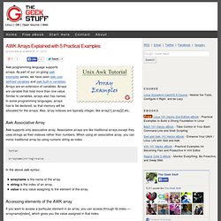 TheGeekStuff AWK Tutorial | Pearltrees