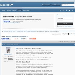 LInux / unix / bash / Geektool | Pearltrees