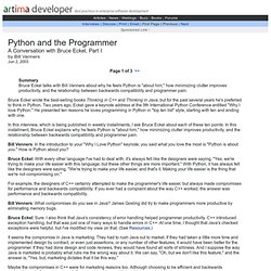 Bruce Eckel on Python | Pearltrees