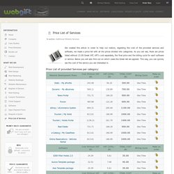 Web development price list | Pearltrees